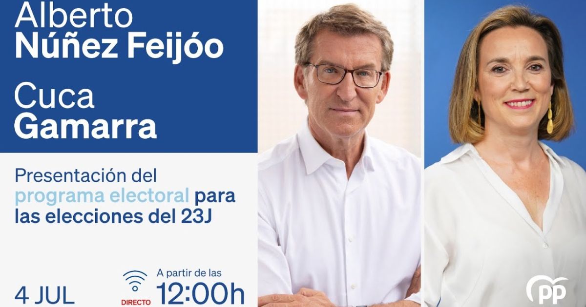 EN DIRECTO El Partido Popular presentan el programa electoral para las ...
